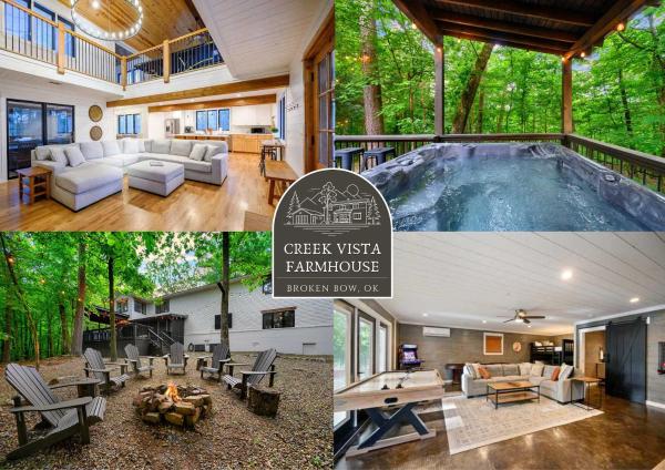 Sleeps 16 - Hot Tub - Playground - Games - Firepit - Broken Bow, OK