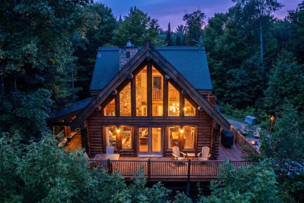 Log Cabin W Hot Tub, Beach Access, Near Of Tremblant - Laurentides