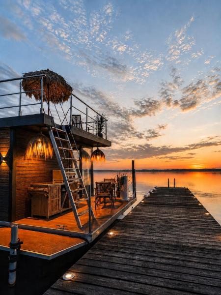 Bohéa Spa Hausboot Mit Sauna Und Kamin - Schwielochsee