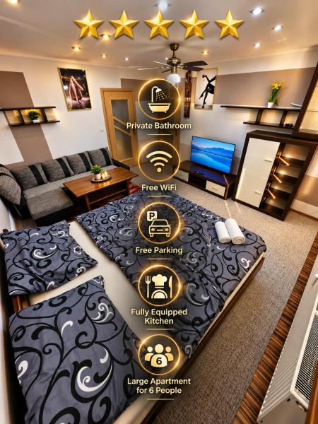 Apartman Wolf Luxusné Priestranné Ubytovanie S Výhľadom Na Hory S Bezplatným Parkovaním Veľkou Smart Tv Rýchlym Optickým Internetom Priamo V Pb Tichá Lokalita Všetko Na Blízku Vhodné Pre Rodinu Skupinu Pracovné Cesty Aj Turistiku Plne Vybavená Kuchyňa - 斯洛伐克