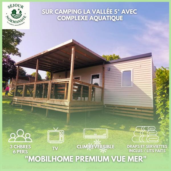 Séjour Normandie - Houlgate - Mobilhome Premium Vue Mer, 3ch-6p Avec Clim, Tv Et Linge - Camping 5 éToiles - H233 - Dives-sur-Mer