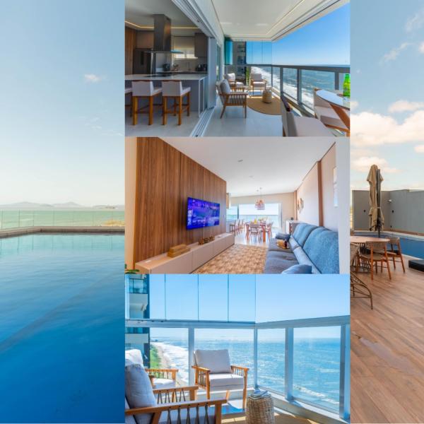 Apto Frente Mar No Barra View Com Piscina, Academia, Sauna, Sala De Jogos, Brinquedoteca E Playground, 3 Quartos Com Ar-condicionado, Sacada Gourmet Com Churrasqueira E Vaga Privativa Viva Essa Experiência Em Barra Velha - Barra Velha