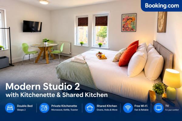 Modern Studio 2 With Kitchenette & Shared Kitchen - Peterborough, Royaume-Uni