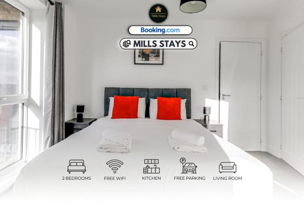 Central 2 Bedroom Flat By Mills Stays Short Term Lets Chelmsford With Free Wifi & Private Parking - Chelmsford