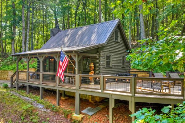Piney Mountain Perch - Secluded Log Cabin With Firepit + Fireplace - Mineral Bluff, GA