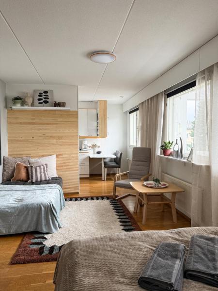 Stylish Downtown Studio Apartment, Sauna, Free Parking - Kokkola