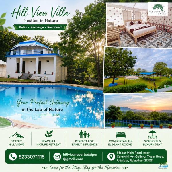 Hill View Villa With Pool And Garden - Udaipur