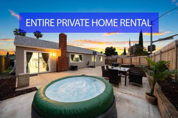 Entire Private Home With Hot Tub, Garage, King Bed, 3 Bedrooms 2 Bathrooms, Available Now - El Cajón, CA
