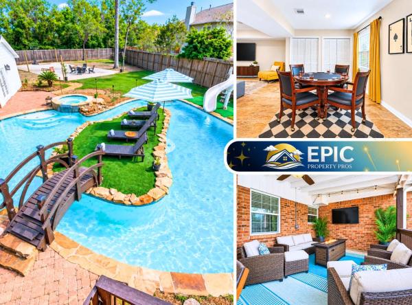 Luxury Stay Pool Firepit Game Room & Bbq - Kemah, TX