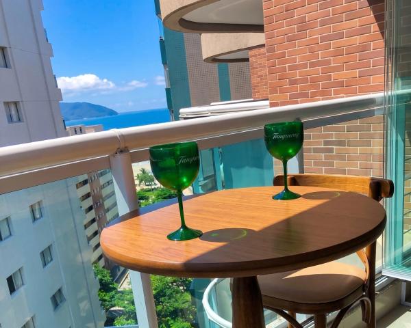 Book Santos Unique 1206 Na Quadra Da Praia Com Vista Lateral Para O Mar - Santos