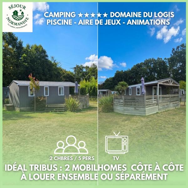 2 Mobilhomes Basic 2ch-5p Avec Tv - Camping 5 éToiles Au Coeur De La Bretagne Romantique - L05 L06 - Combourg