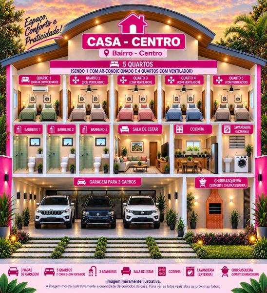 Casa - Localizada No Centro De Campo Grande - 2 Quartos Com Ar E Garagem Para 2 Carros - Campo Grande