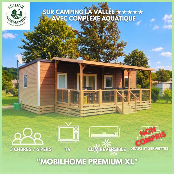 Séjour Normandie - Houlgate - Mobilhome Confort 3ch-6p Avec Clim Et Tv - Camping 5 éToiles - H410 - Dives-sur-Mer