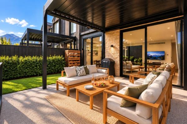 Modern Villa · Outdoor Fireplace . Mountain Views - Wānaka