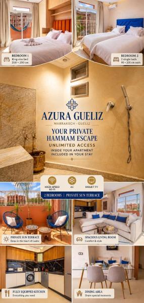 Azura Gueliz - 2 Bedroom, Hammam & Sun Terrace - Marrakesh