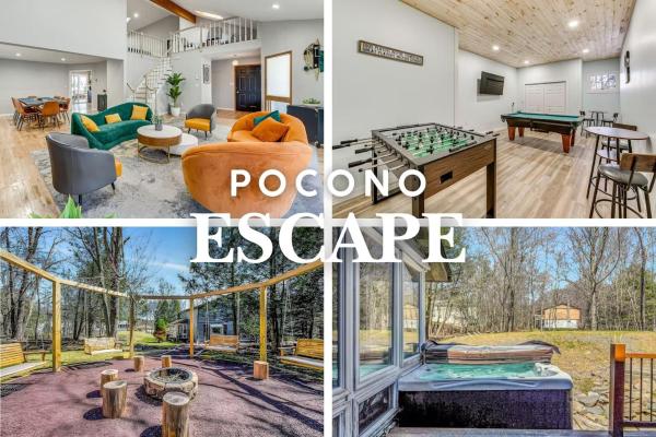 Poconos Ski Retreat W Hot Tub, Game Room, Firepit - Mount Pocono, PA