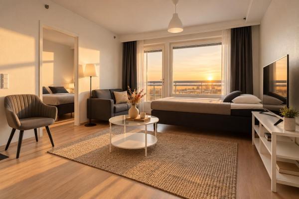 City Home Finland Panorama Suite - New Luxury Suite With Own Sauna, One Bedroom, Spacious Balcony With City Views And Great Location Next To Nokia Arena - Tampere