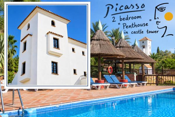 Castle Tower Apartment Picasso In Rural Holiday Park - Málaga