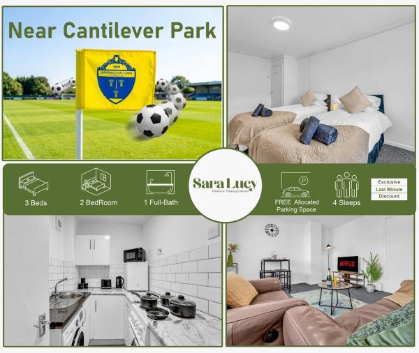 Near Cantilever Park Central Warrington| 2bed Flat - 沃靈頓