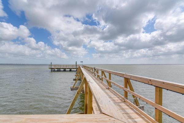 Fishing Pier, Wraparound Deck: Sabine Lake Home - Port Arthur, TX