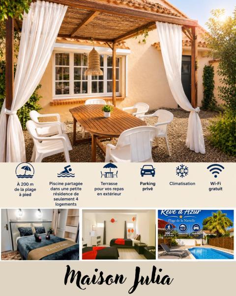 Maison - Plage De La Nartelle - Piscine Partagée - Parking - Bbq - Calme & Détente Au Rêve D'azur- Check-in 17h- 20h Maximum - Les Issambres