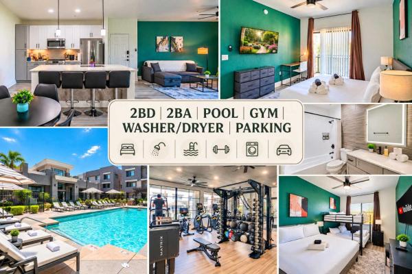 Glitzy 2br Walk To Westgate Pool Gym Wd - 글렌데일