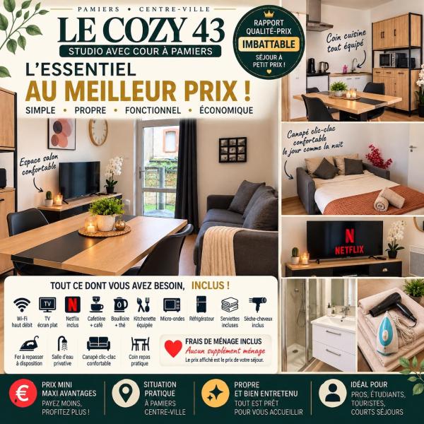 Le Cosy 43 - Studio Avec Cour - Pamiers