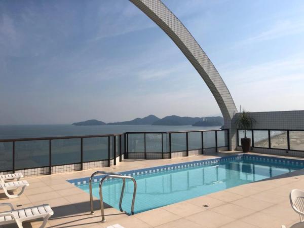 Flat Com Ac, Piscina E Varanda Em Frente Ao Mar! - Santos, Brasil