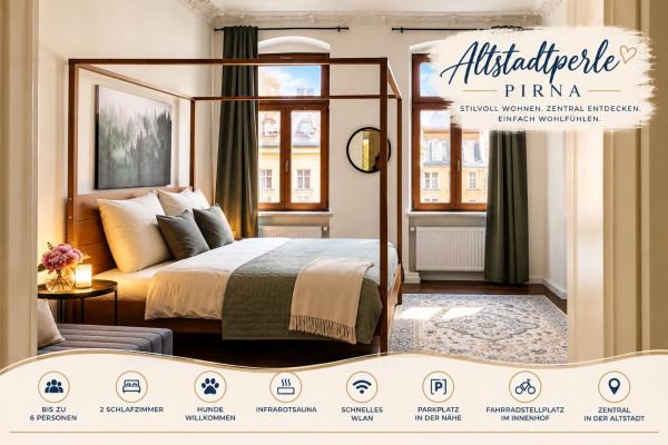 Altstadtperle Pirna 2 Schlafzimmer - Parkplatz - Sauna - Pirna