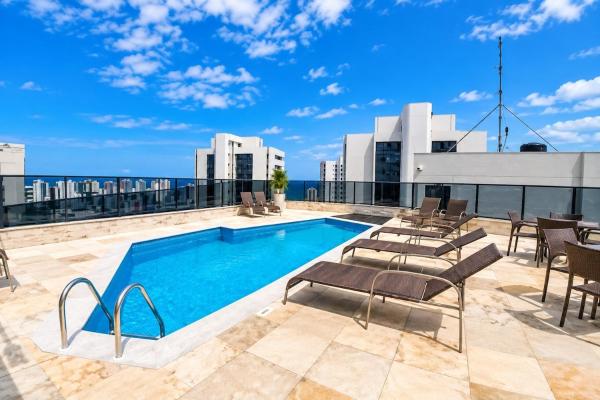 Flat Em Boa Viagem Com Café Da Manhã, Piscina E Recepção 24h - Recife