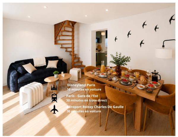 L'escapade D'esbly, Duplex Familial - Disney à 10min, Paris à 30min - Esbly