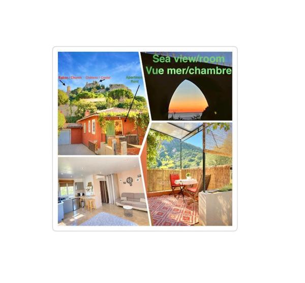 Studio Pied Village Eze - Dans Villa - Parking Gratuit - Èze