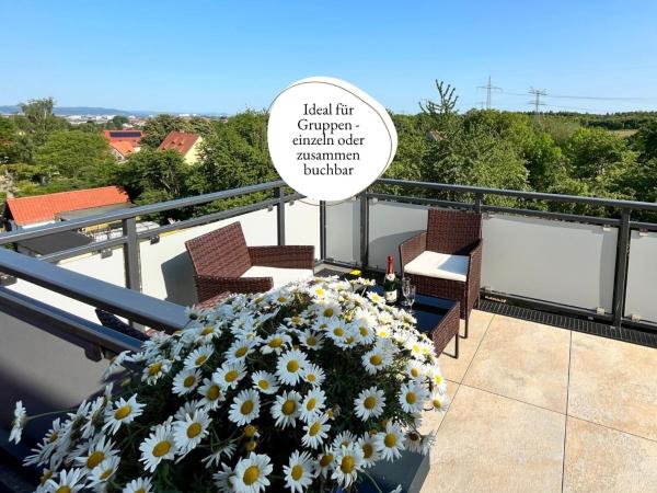 Apartmenthaus Landeskrone Dresden Für Gruppen Bis 20 Personen, 2 Wohnungen, Sauna, Dachterrasse & Garten - Dresden