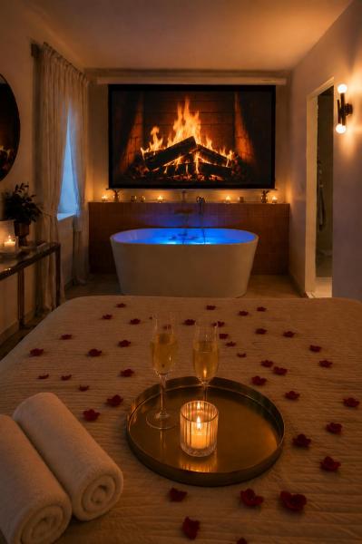 Suite Romantique Avec Jacuzzi Et Cinéma Privé - Suite Meraki - Saint-Étienne