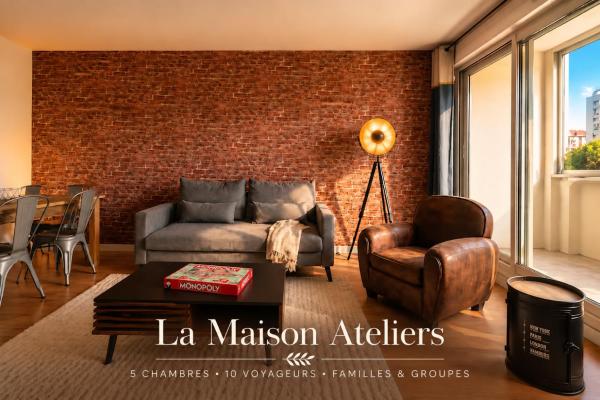Brick Loft - Ventilation & Fraîcheur - Parking Gratuit - Idéal Familles - Proche Centre-ville - Angers