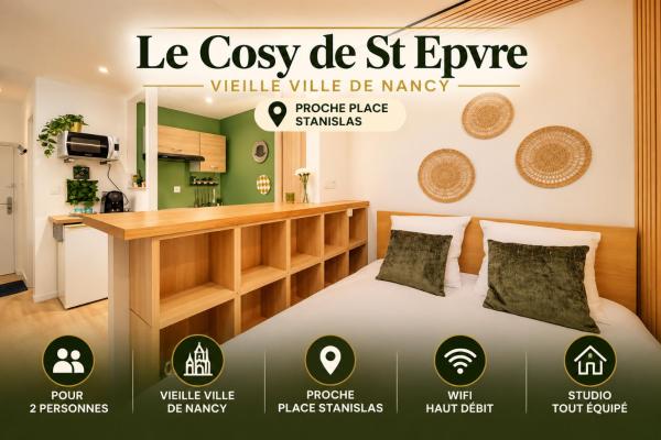 Le Cosy De Saint Epvre - Studio - 2 Pers - Gare de Nancy