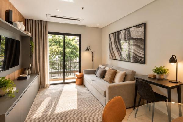 Varanda Espaçosa, Design No Itaim Bibi - Moema