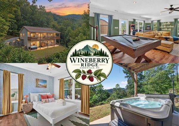 Wineberry Ridge Hot Tub Sauna Grill Views - Asheville, NC