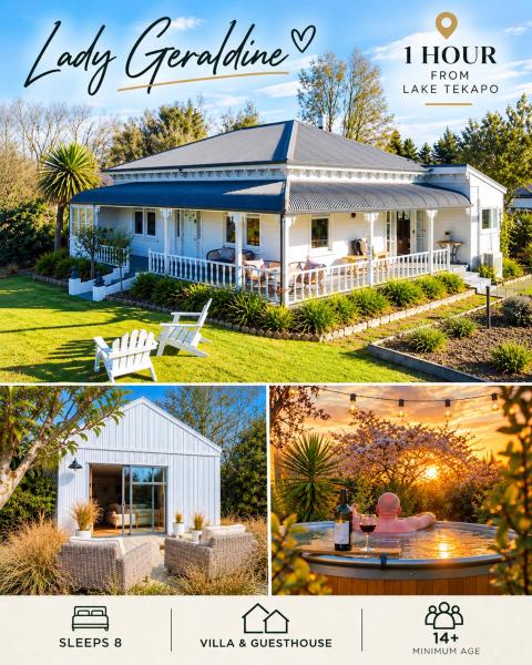 Lady Geraldine Villa & Guesthouse Plus Hottub - Geraldine