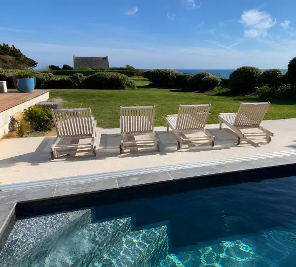 Villa Kerou Piscine Vue Mer 12 Pers - Guidel
