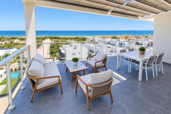 ÁTico Con Vistas Al Mar Piscina Y Parking Privado - Oliva
