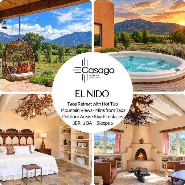 El Nido - Taos Retreat With Hot Tub & Mountain Views - Taos Ski Valley, NM