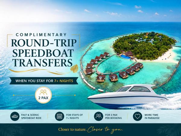 Ellaidhoo Maldives By Cinnamon - Complimentary Speedboat Return For 2 Pax On 7 Nights Or More Stays Valid To 31 Oct 2027 & Up To 2 Kids Stay Free - Maldives