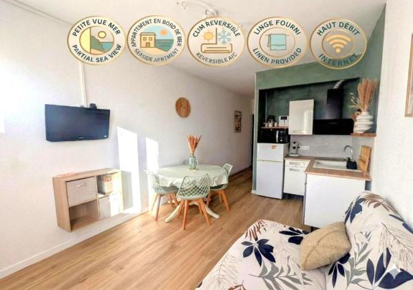 Le Logis, T2 Au Pied De La Plage, Climatisation - La Franqui