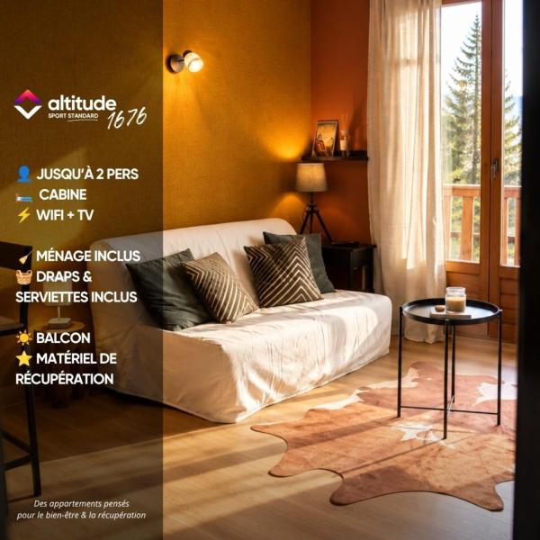 Altitude 1676 - Appartement Avec Chambre Cabine Et Balcon Ensoleillé - Err