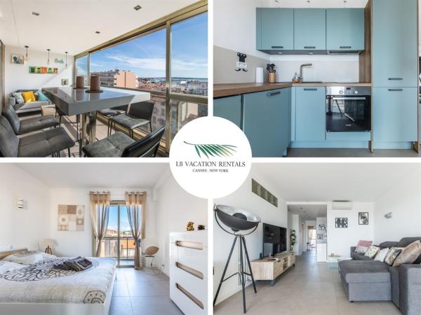 Sea Views Private Veranda, Balcony & Parking - Cannes
