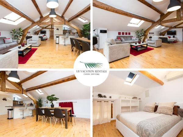 Lb Vacation Rentals I Big Loft 107m2, 10min Walk To Palais Des Festivals - 그라스