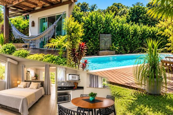 Pousada Morada Madu - Apartamento Charmoso Com Piscina No Centrinho Do Rosa - Imbituba