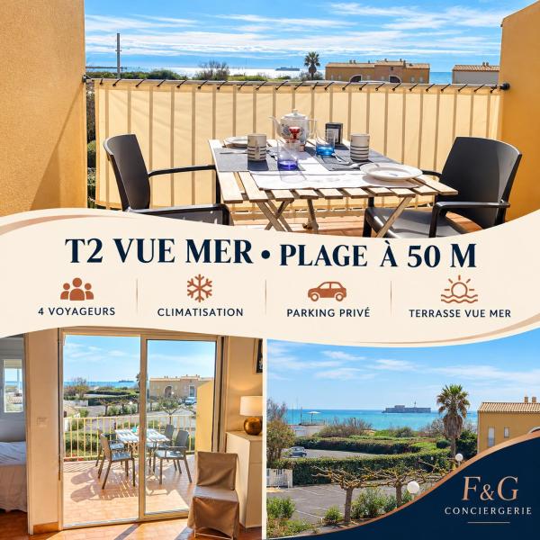 Les Terrasses De La Plage 268 , T2 Climatisé, Vue Mer, Parking, Terrasse - Agde