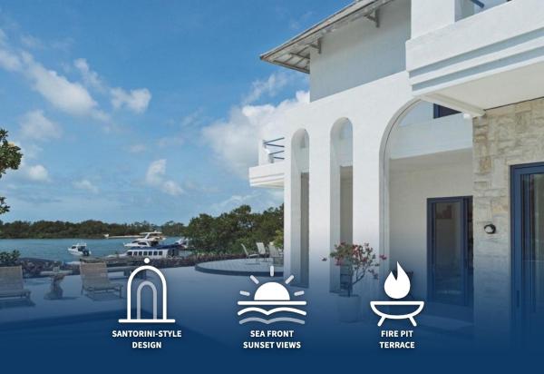 Aman Nusa Waterfront - Santorini Style 4br Sea Front Villa With Private Pool - Denpasar